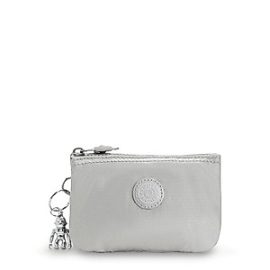 Kipling Womens Creativity Small Pouch, Versatile Cosmetics Kit, Lightweight Travel Organizer Wallet, Bright Metallic, 5.75 L X 3.75 H X 1.5 D US