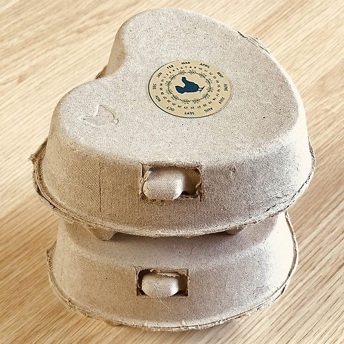 Heidi 3 Egg Carton 3-Count Paper Egg Cartons 24 pack Heart Shaped with Egg Carton Label Stickers and Jute Twine 3 cell carton for Backyard Chicken Lover Gifts