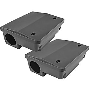 iTrap Rodent Control iTrap-005-S2 iTrap Rat & Mouse Bait Station Trap, Set of 2-Safe for Children & Pe, Black