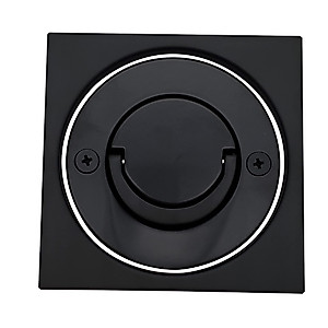 Westbrass D3201-62 Roman Tub Drain Trim with 4-1/4" OD Tile Square, Matte Black