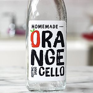 Orangecello Labels - Retro Design. 3" x 2" - 12 / Package