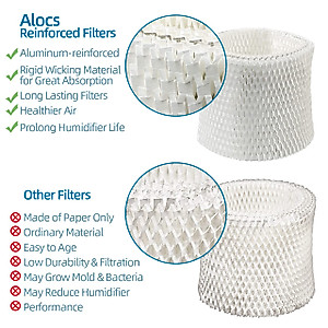 WF2 Humidifier Filter for Kaz Vicks - V3100 V3500 V3700 V3800 V3900 3020 Series, Protec PWF2 VEV400 Cool Mist Vaporizer Humidifiers (Pack of 4) White