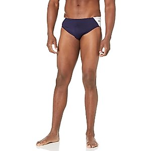 TYR Men's Standard Hexa Blade Splice Racer Swimsuit, Navy/White, 26