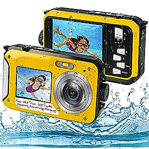 SHENGAO Underwater Camera - Dual Screens Full HD 2.7K 48MP Digital Camera LCD Displays