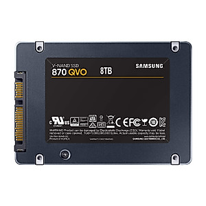SAMSUNG 870 QVO SATA III SSD 2TB 2.5" Internal Solid State Drive, Upgrade Desktop PC or Laptop Memory and Storage for IT Pros, Creators, Everyday Users, MZ-77Q2T0B