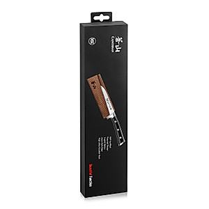 Cangshan TS Series 1020823 Swedish 14C28N Steel Forged 5-Inch Santoku Knife and Wood Sheath Set