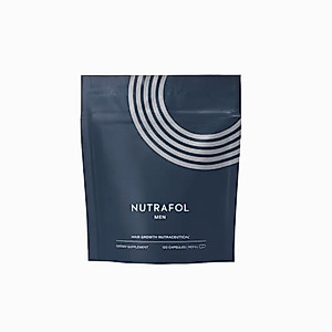 Nutrafol Men's Hair Growth Supplement | Clinically Effective for Visibly Thicker & Stronger Hair with More Scalp Coverage | Dermatologist Recommended | 1 Refill Pouch | 1 Month Supply