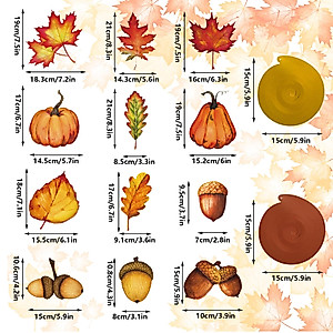 Whaline 32Pcs Fall Hanging Swirl Pumpkin Maple Leaf Pinecone Swirl Ceiling Hanging Decoration Fall Party Swirls for Autumn Harvest Thanksgiving Party Ornaments Favors Supplies Decoration