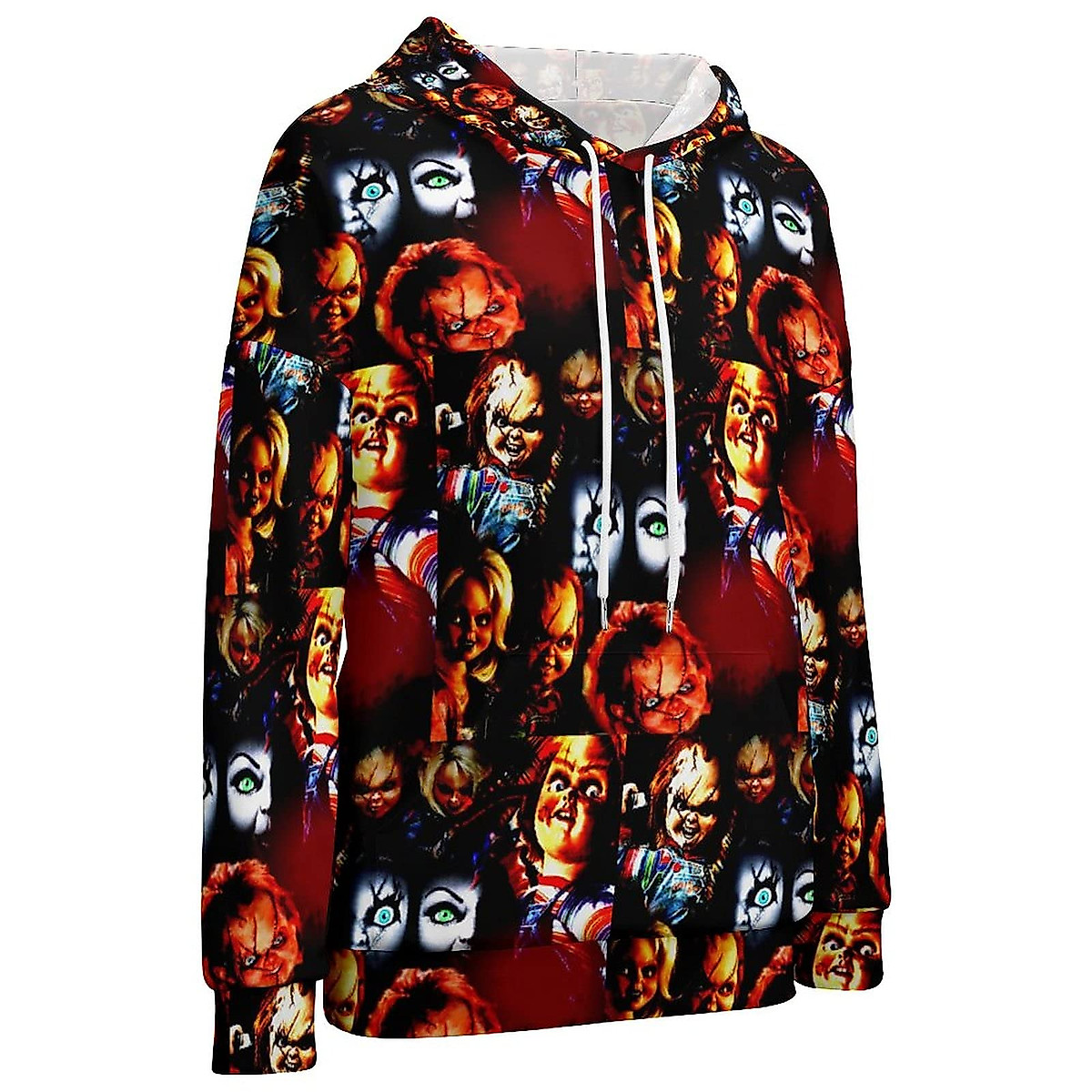 ZHANGXM Women's Pullover Autumn Soft and Comfortable Chucky Slim Fit Loose Hip-Hop Long-Sleeved Sweatshirt Men 2XL