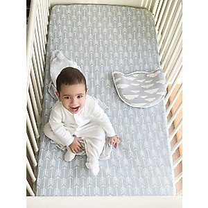 Pack n Play Sheets – Premium Pack and Play Sheets 4 Pack – 100% Super Soft Jersey Knit Cotton Playard Mattress Sheets – Portable Playpen Fitted Play Yard Mini Crib Sheet for Boy & Girl (24 x 38 x 5)