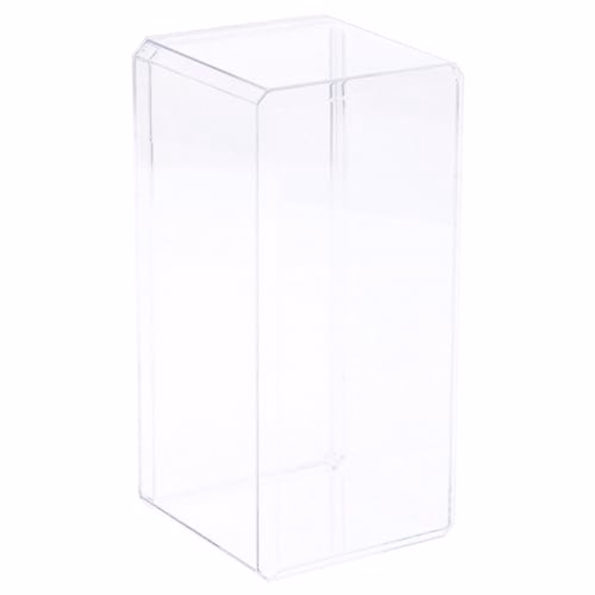 Pioneer Plastics 084C Clear Plastic Beveled Edge Display Case, 3.5" W x 3.75" D x 8" H (Mailer Box)