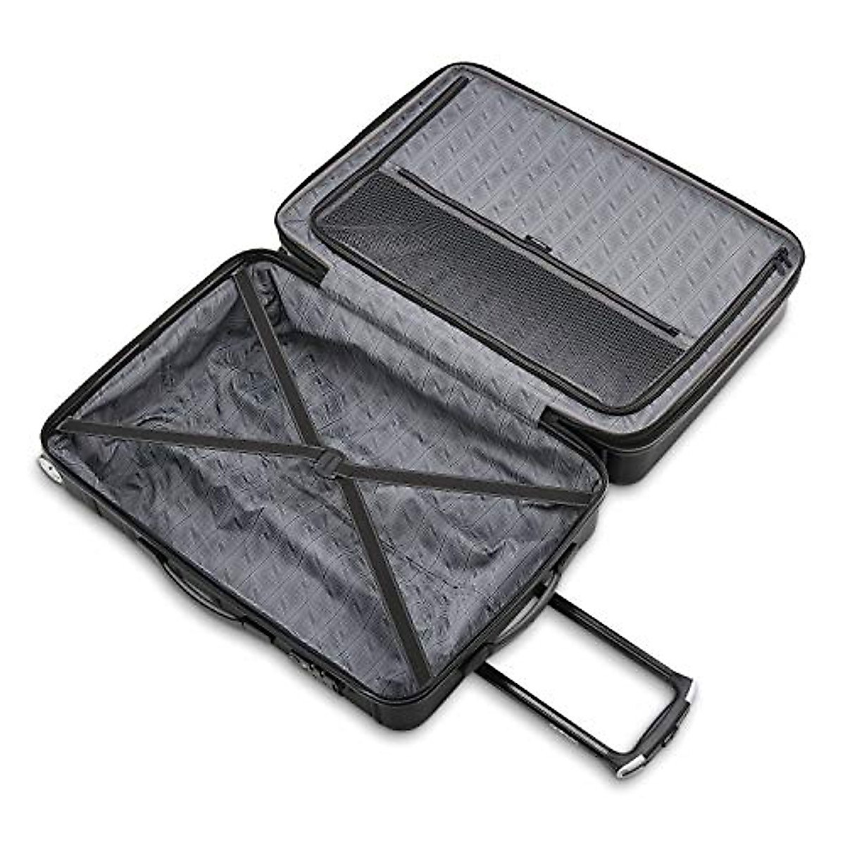 Samsonite Omni 2 Hardside Expandable Luggage with Spinner Wheels, Checked-Large 28-Inch, Midnight Black