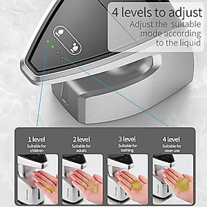FKJLUN Soap Dispenser Pump Soap Dispenser Smart Sensor Soap Foam Wall Mounted Touchless Infrared Automatic Soap Liquid Dispenser Pump for Kitchen Bathroom Hand Lotion Bottle (Color : Blue 450ML)