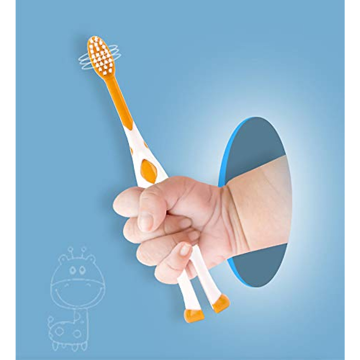 ESFOTO Toddler Toothbrush Age 2-4 Kids Toothbrushes Set Extra Soft Manual Childrens Toothbrush for Kids Boys Girls Child 2-5 Years 4 Pack