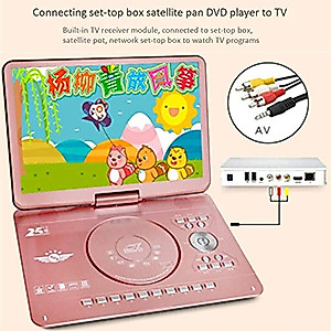 Chang 22 Inch Portable DVD Player,with 18" Swivel Ultra-Thin High-Definition Display Screen Remote Control and Travel Bag Included,Pink