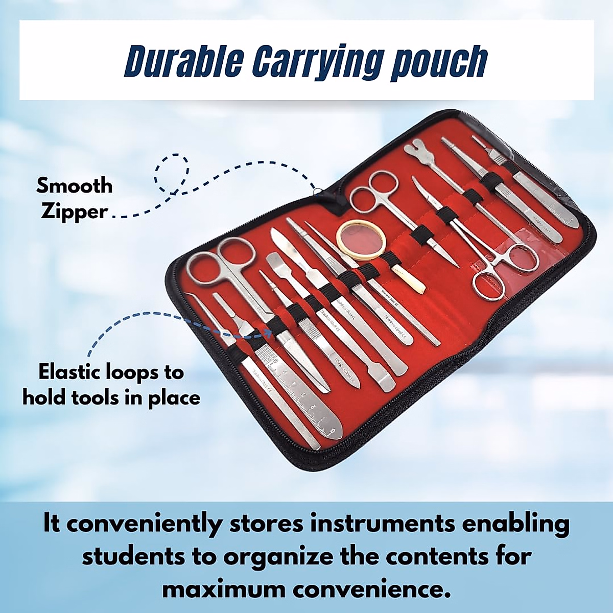 IMED Scientific 45 Pcs Advanced Dissection Kit Biology Lab Anatomy Dissecting Set Comes With Stainless Steel Scalpel Knife Handle Blades Used for Medical Students and Veterinary Training