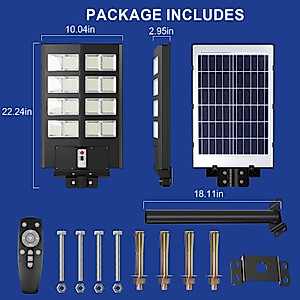 SZPOWER 1000w Solar Street Lights Outdoor, 100000LM Solar Outdoor Lights, Solar Lights for Outside, Waterproof IP66 for Outdoor Lighting, Driveway, Parking Lot, Pole, Garden, Yard, Backyard