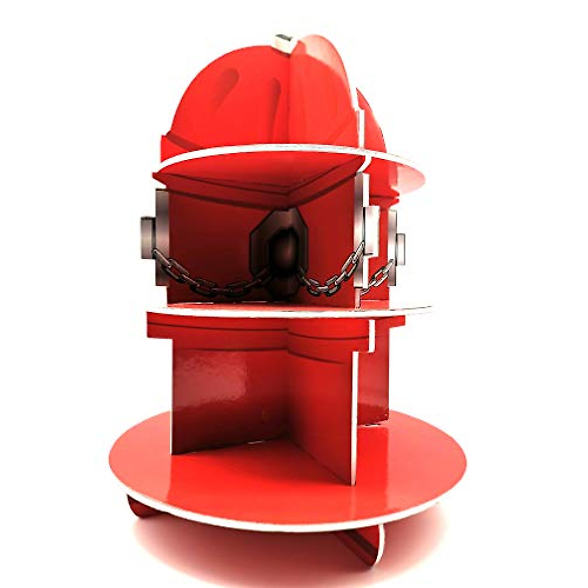 Qidiwin 3 Tier Cupcake Foam Stand with Fire Hydrant Design for Party Decorations , Fire Hydrant Cupcake Stand