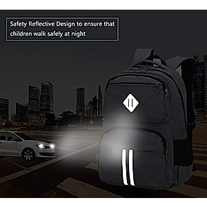 HOPYOCK-Kids Backpacks for Boys and Girls,Multi-Pocket Elementary and Middle School Backpack with Reflective Design,School Bags Fit for 6-16 Years Old