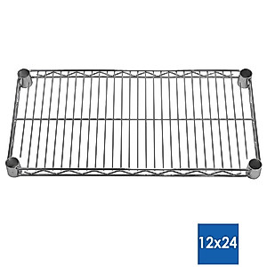 Shelving Inc. 12" d x 24" w x 84" h Chrome Wire Shelving with 6 Tier Shelves, Weight Capacity 800lbs Per Shelf