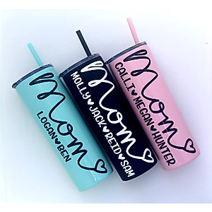 Mom Tumbler with Kid Names-Personalized Mom Tumbler-Mother's Day Gift-Mama Bear-New Mom Gift-Boy Mom-Girl Mom-Mama of Drama-Personalized Mom Gift-Mom Life-Mommy & Me