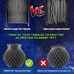 PLA+ 3D Printer Filament 1.75mm, SUNLU PLA Filament PRO, Dimensional Accuracy +/- 0.02 mm, 1 kg Spool, 1.75 PLA Plus, Grey+Green