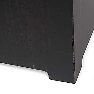 Sandy Outdoor Rectangular Fire Pit with Tank Holder, Brushed Brown