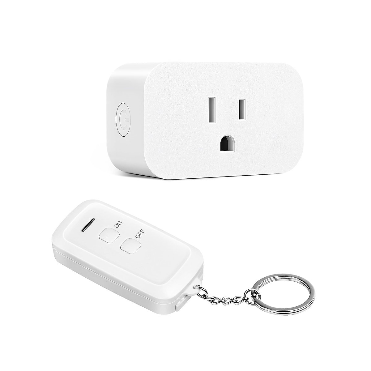 DEWENWILS Indoor Remote Control Outlet, Wireless Remote Light Switch, No Interference Remote Outlet Switch, No Wiring, 15A/1875W, 100ft RF Range, Compact Design, Programmable