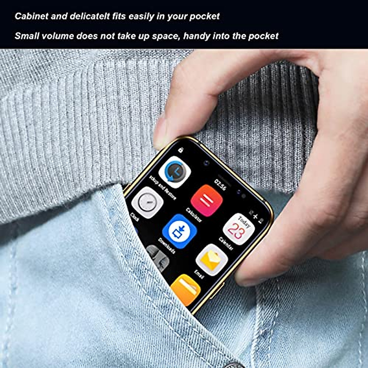 CUIFATI Mini Smartphone for Kid, 3.5 Inch IPS Screen Unlocked Cell Phone, 3GB+32GB, 2023 New Child Phone Gifts (Green)