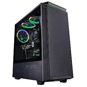Periphio Phantom RGB Gaming Computer, Intel Quad-Core i7 3.3GHz, GeForce GTX 1650 GPU (4GB), 16GB RAM, 500GB SSD + 1TB HDD, Windows 10 Gaming PC, WiFi (Renewed)