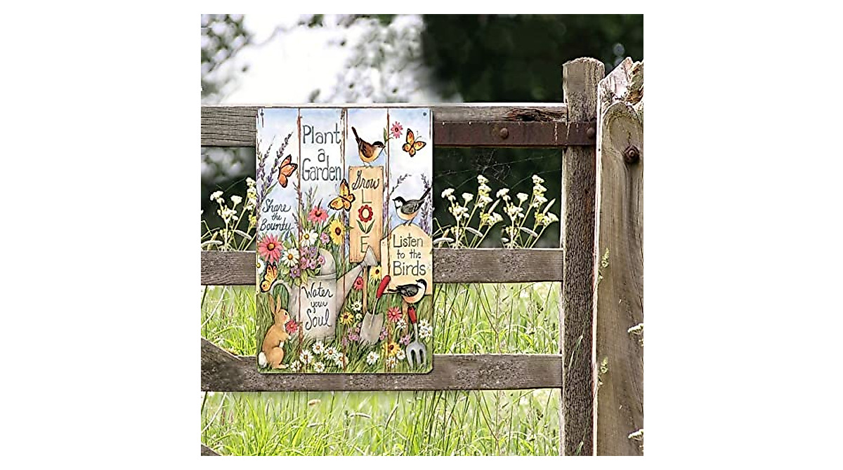 Vintage Garden Metal Sign - Perfect Outdoor Wall Decor