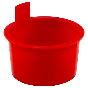 Caplugs 99394636 Plastic Lift Tab Tapered Plug. L-7, PE-LD, Cap OD 0.81" Plug ID 0.667", Red (Pack of 200)