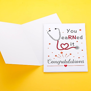 Cute Nurse Graduation Card Gifts, Nurse Graduation Gift for Women Nurse, Funny RN Graduation Greeting Card You Earned It Congratulations Card Gift for New Nurse Nurses Week for Nurses Appreciation Gift