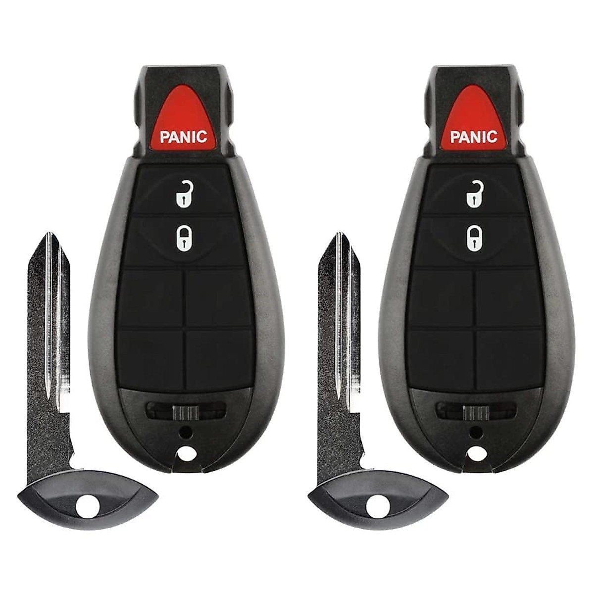 For 14-18 Jeep Cherokee 13-18 Ram Keyless Entry Remote Key Fob 3btn GQ4-53T, 56046953-2 PACK