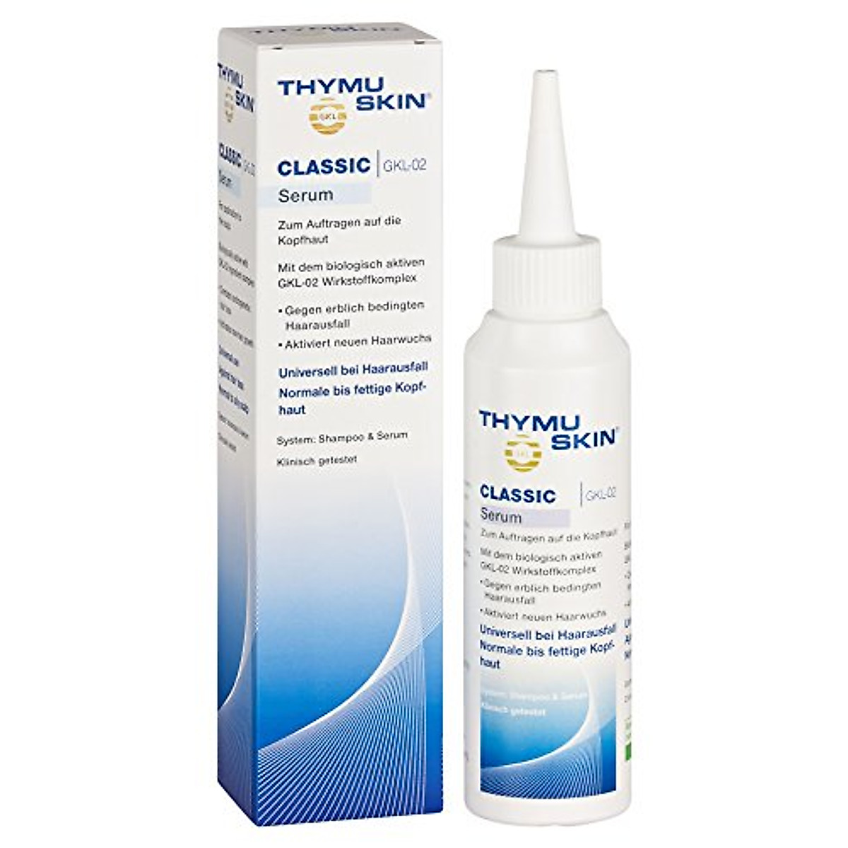 THYMUSKIN Classic - Hair Care Peptides Shampoo & Serum for Hair Growth Due to Hair Loss – for Scalp and Damaged Hair 2-Step System (Classic Serum 100 ml)