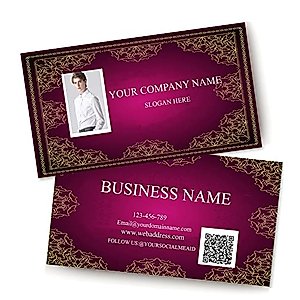 Custom Personalized Business Cards 500Pcs Double-sided color printing Business Cards can Add You Picture, Personalized Name Card No Additional Charge Size 3.5" X 2"