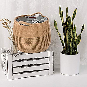 CHICVITA Large Jute Basket Woven Storage Basket with Handles
