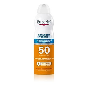 Eucerin Advanced Hydration SPF 50 Sunscreen Spray, Lightweight Sunscreen Lotion Spray, 6 Fl Oz Spray Bottle