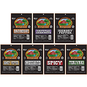 Buffalo Bills 25-Piece Beef Jerky & Beef Stick Sampler Gift Tool Box (filled with 25 assorted packs)