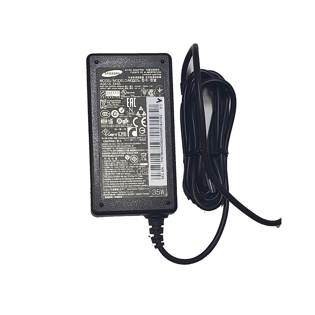 Huiyuan 14V 2.5A Fit for Samsung LCD Moniter S32E360F LS27D360 Power Supply 14V2.5A Adapter