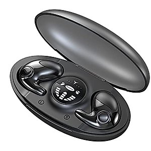 Loluka Invisible Earbuds 24 Hours Playtime Mini Bluetooth Earbuds True Wireless Earbuds Stereo HiFi Music IPX4 Waterproof Noise-Cancelling Discreet with Wireless Charging Case