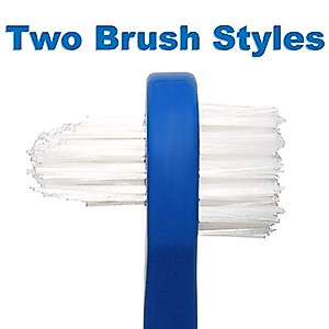 Rehabilitation Advantage Denture Scrub Brush & Suction Cup Holder,Red/Gray