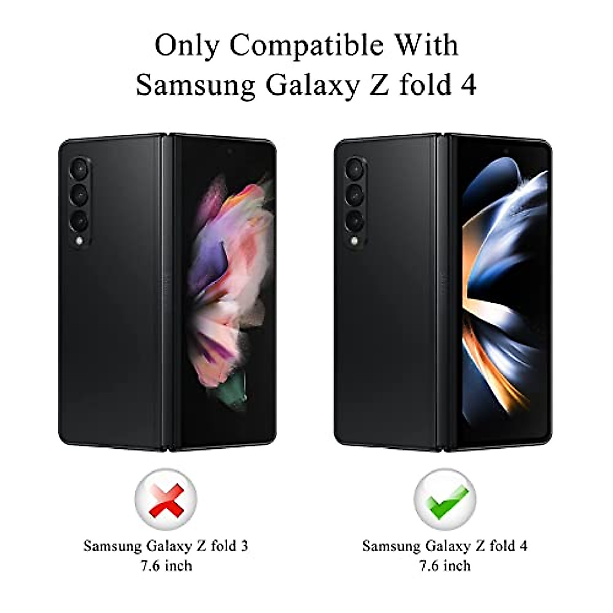 SURBUID [2 Pack] Samsung Galaxy Z Fold 4 Screen Protectors Flexible Soft Inner Screen EPU Protective Film Full Coverage Clear Bubble-Free Case Friendly Screen Protector for Galaxy Z Fold 4, 7.6-Inch