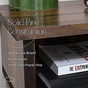 BELLEMARK Floating Nightstand | Wall Mounted Wood Bedside Table and Shelf for Bedrooms Hanging Storage Stand Great for Living Rooms, Dining Rooms, and More (Dark Walnut, Single Nightstand)