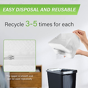 8 Pack Reusable Vaccum Bags for iRobot Roomba Bags i & s & j Series, i7, i7+, i7Plus, i3, i3+, i4, i4+, i6, i6+, i6Plus, j7, j7+, i8, i8+, s9, s9+, s9Plus Vacuum with Automatic Dirt Disposal Bags