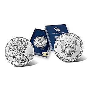 2017 W Silver Eagle 2017-W Burnished Silver Eagle W Mint Mark In Original Packaging Great Collectors Item $1 Brilliant Uncirculated US Mint MS
