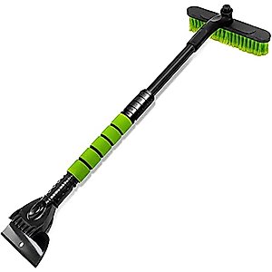 Ice Scraper for Car Windshield, SEAAES Extendable Snow Brush Remover with Foam Grip for Car Auto SUV Truck Windows