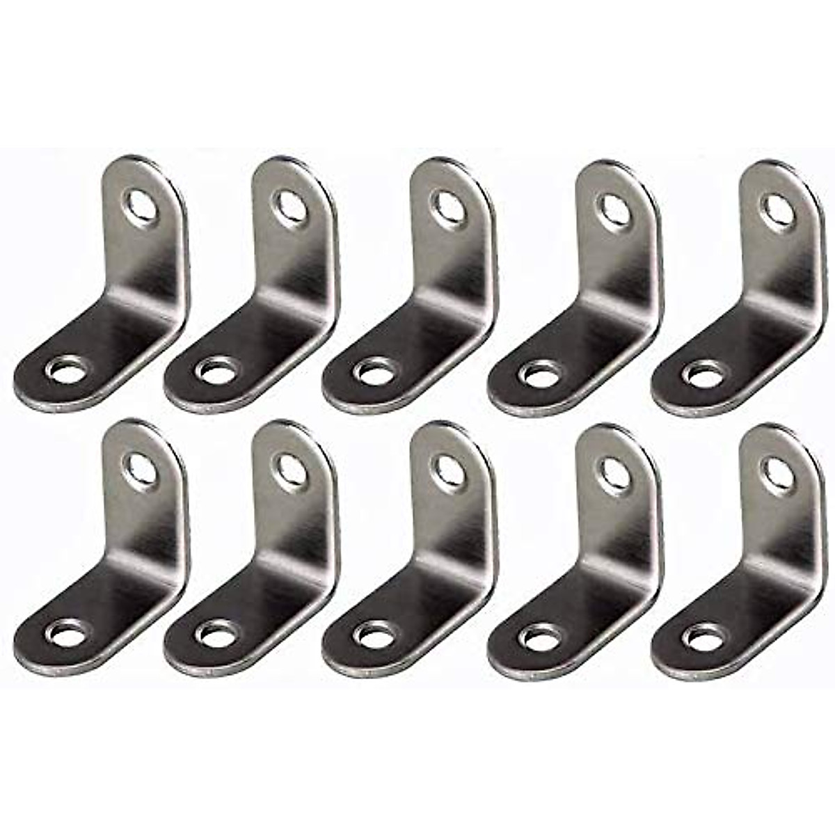 Framing Hardware 10 Pack 1/2 x 1/2 Zinc Plated Steel Corner Brace L Brackets with Screws - Reinforce Frame Corners, Attach Stacked Frames Stretched Canvas - Shelving Braces, Corner Braces