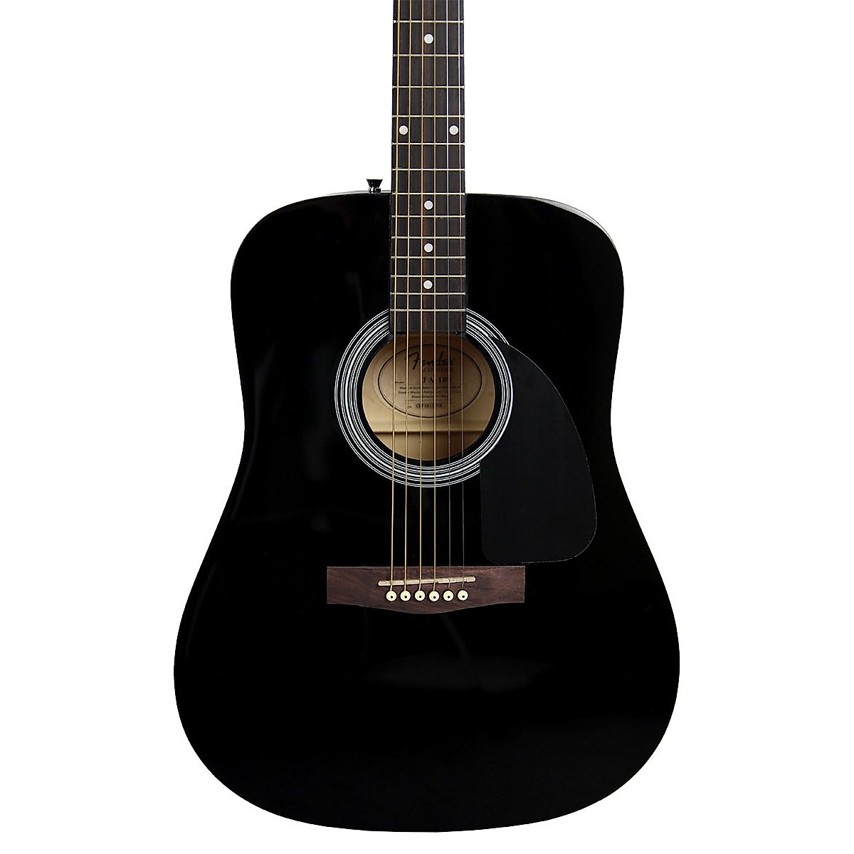 Fender FA-115 Dreadnought Acoustic Guitar - Black Bundle with Gig Bag, Tuner, Strings, Strap, Picks, and Fender Play Online Lessons