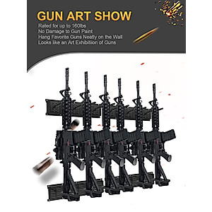 Kadunmina Gun Rack Wall Mount Adjustable Heavy Duty Steel Indoor Gun Racks Holds up to 160lbs Metal Shotgun Rack Indoor Suitable for Rifles Shotguns and Sniper Rifles Adjustable Rifle Storage Holde